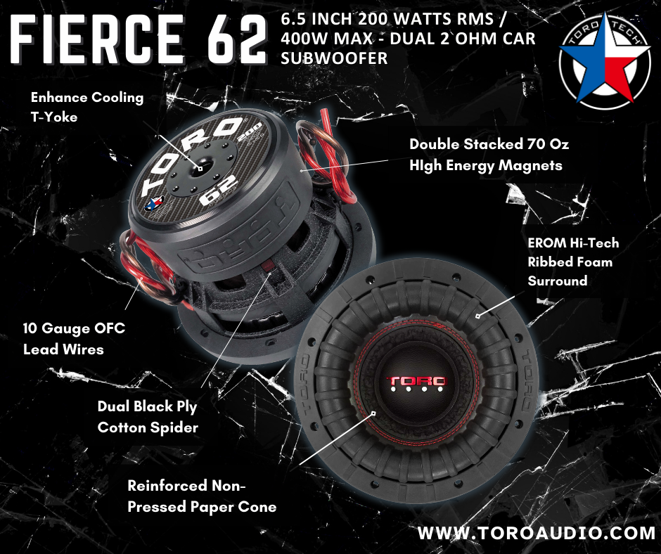 Toro Fierce Car Audio Subwoofers | 12 Inch Subwoofers | TORO TECH AUDIO ...