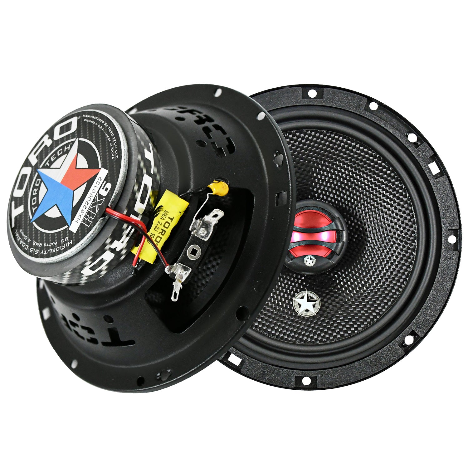 HX6 Car Speakers | 6.5 Inch 2-Way Coaxial Car Speaker Set - 160 Watt ...