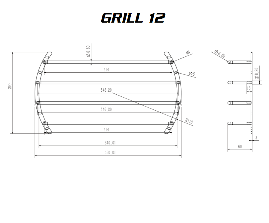 12" Heavy Duty Steel Subwoofer Grill for TORO TECH AUDIO Subwoofers ...